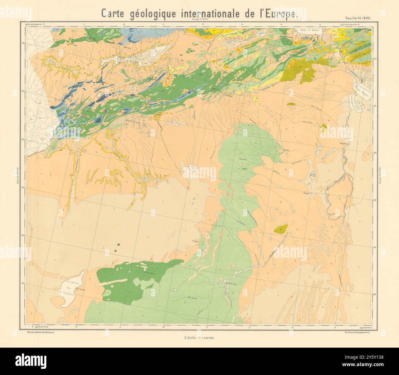 Sahara desert map antique hi-res stock photography and images - Alamy