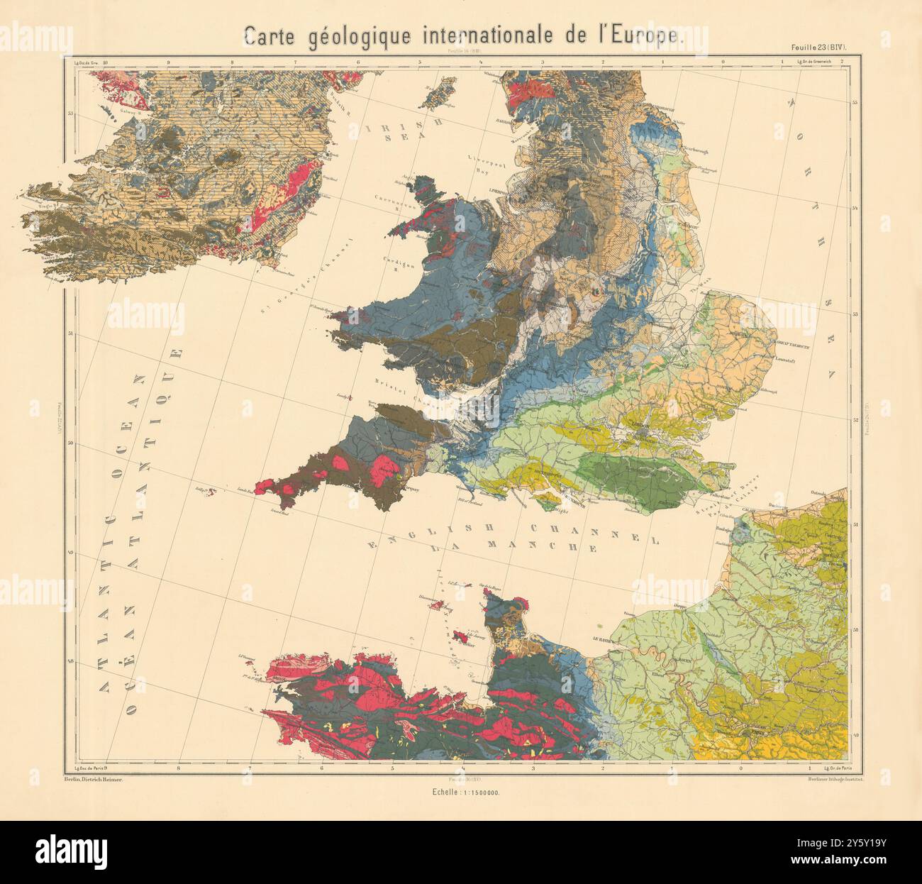 France geological map hi-res stock photography and images - Alamy