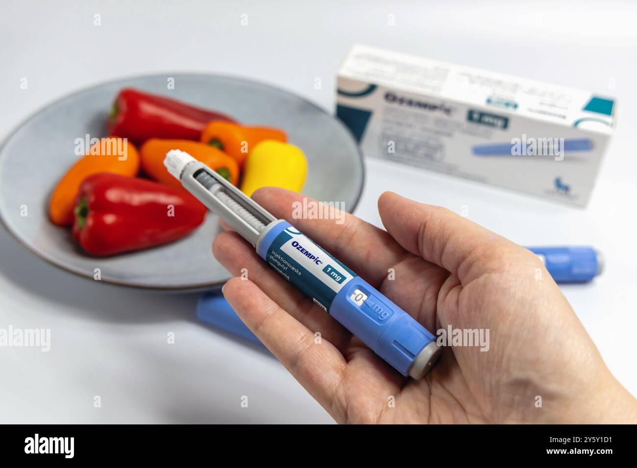 Ozempic Insulin injection pen for diabetics and weight loss and plate ...