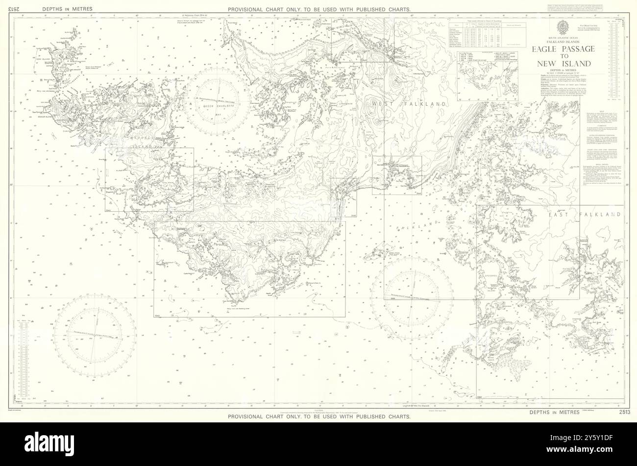 Falkland Islands Eagle Passage-New Island Admiralty chart HMS Glamorgan ...