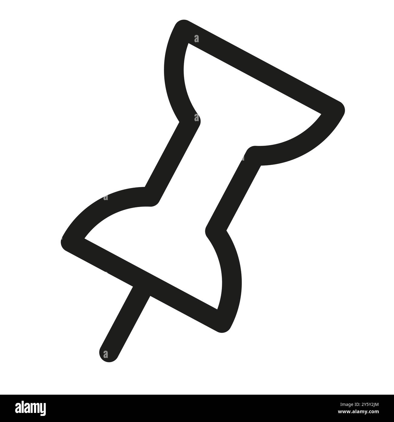 Pushpin icon illustration. Simple thumbtack symbol. Minimal pin graphic ...