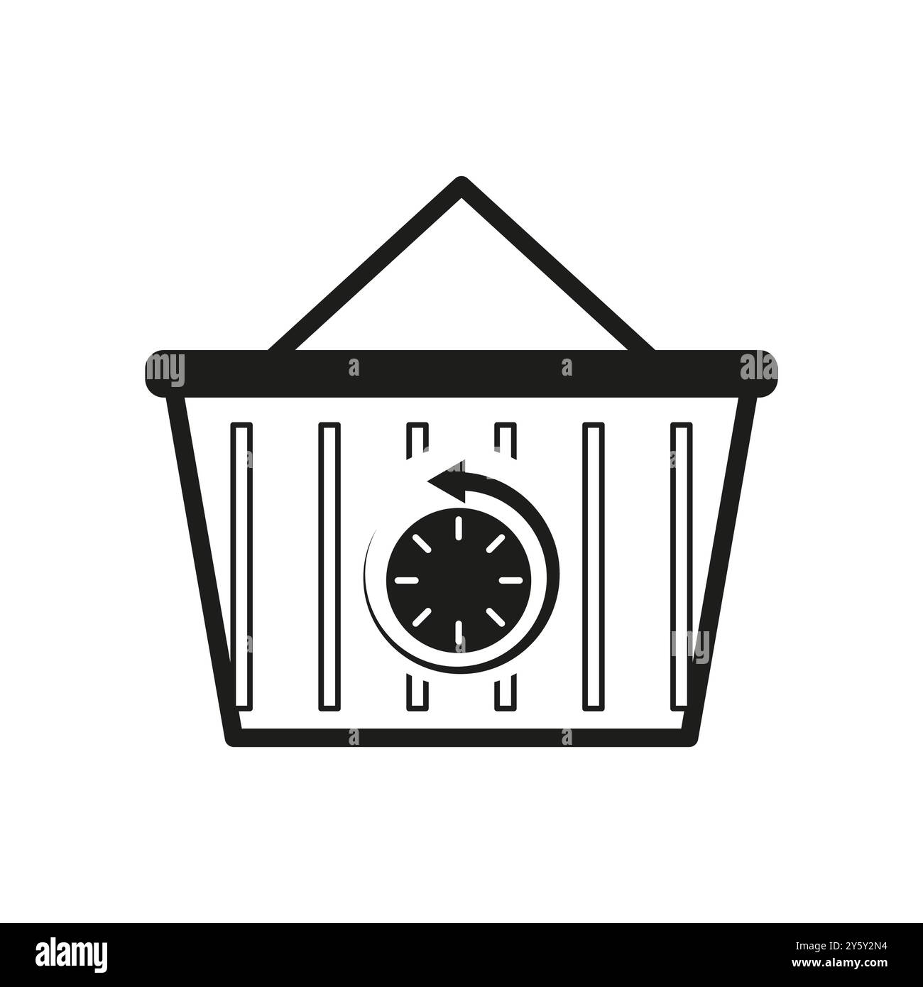 Trash bin icon. Waste container vector. Garbage disposal symbol. Simple ...