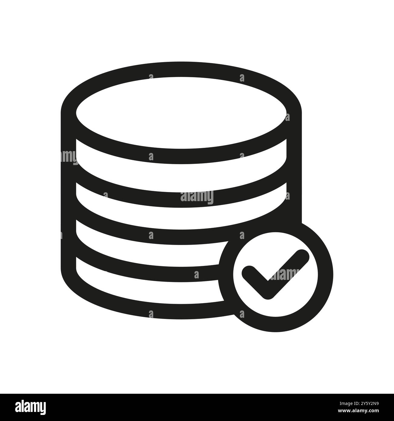 Cloud check icon outline Cut Out Stock Images & Pictures - Alamy