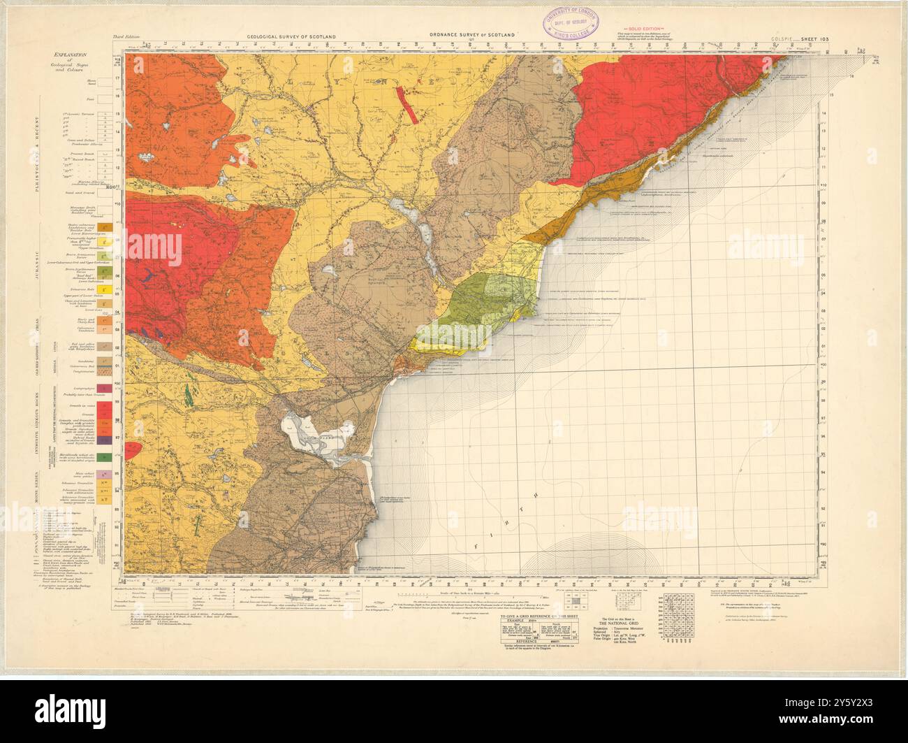 Map of scotland 1950 hi-res stock photography and images - Alamy