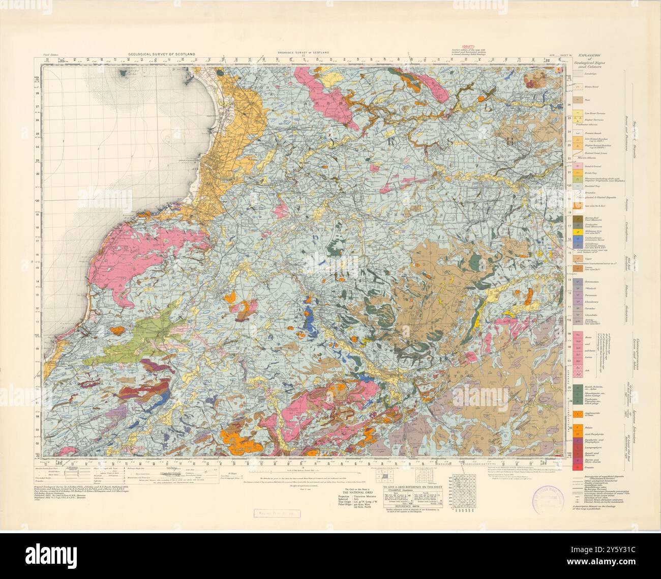 Old cumnock map hi-res stock photography and images - Alamy
