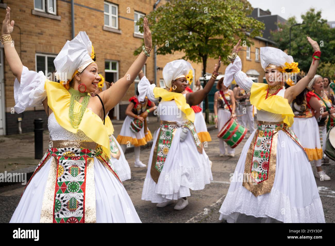 September 22nd 2024 Hackney Carnival. Brazilian dancers- Baque de Axé ...
