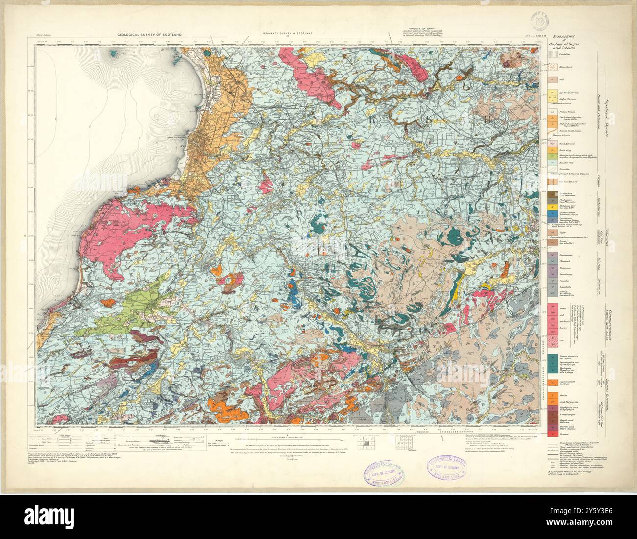 Old cumnock map hi-res stock photography and images - Alamy