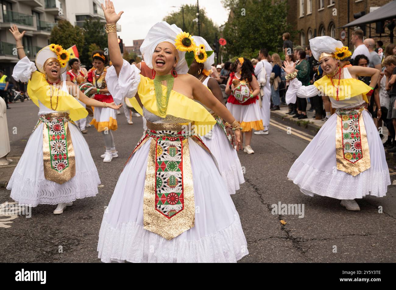 September 22nd 2024 Hackney Carnival. Brazilian dancers- Baque de Axé ...