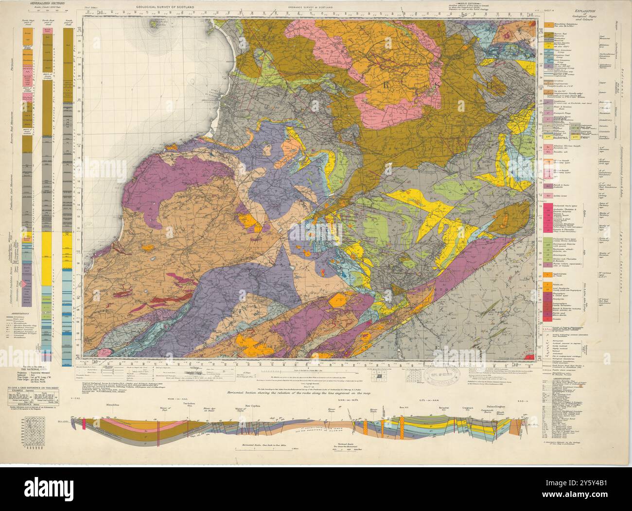 Old cumnock map hi-res stock photography and images - Alamy