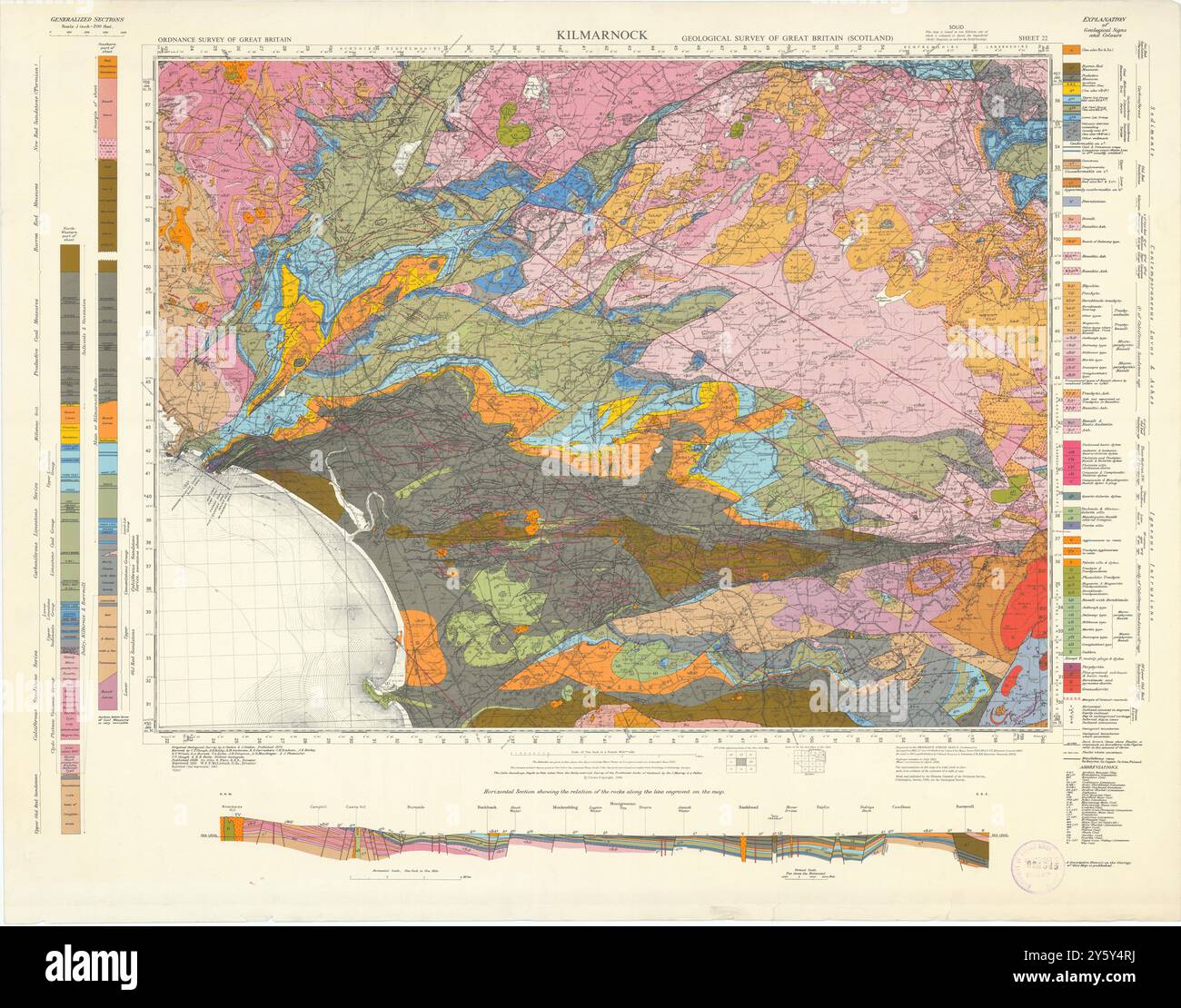 Map of scotland 1950 hi-res stock photography and images - Alamy