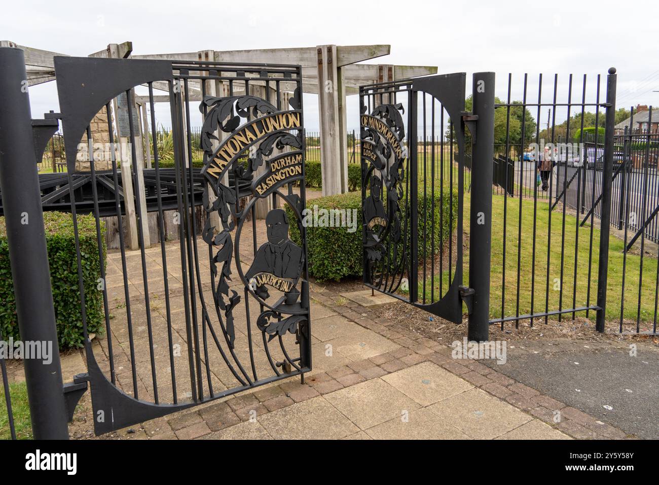 Easington Colliery, County Durham, UK. Pit disaster memorial garden in ...