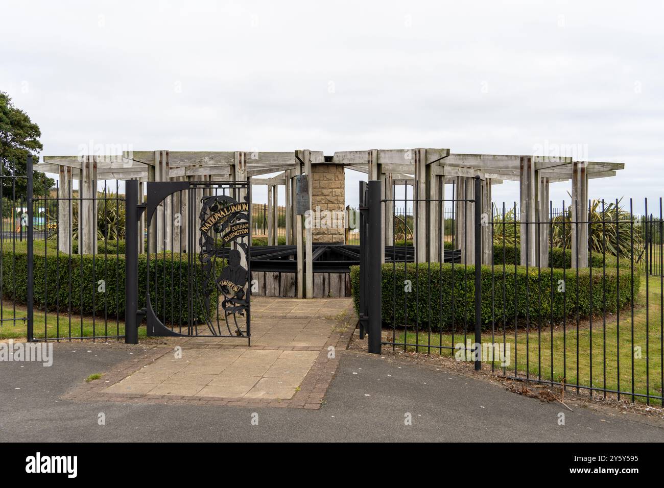 Easington Colliery, County Durham, UK. Pit disaster memorial garden in ...
