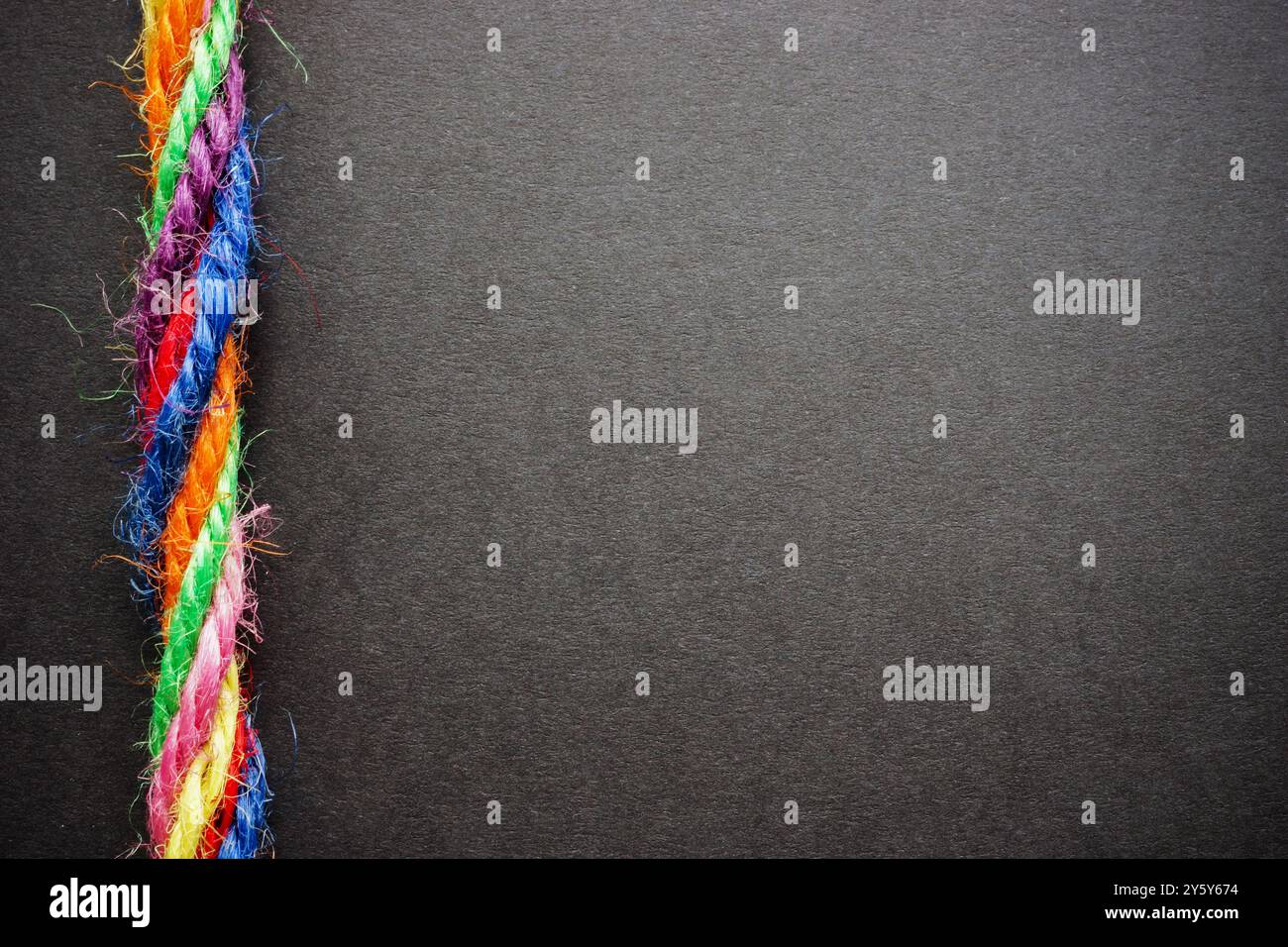 Colorful ropes twisted together. Symbolize strength and collaboration ...