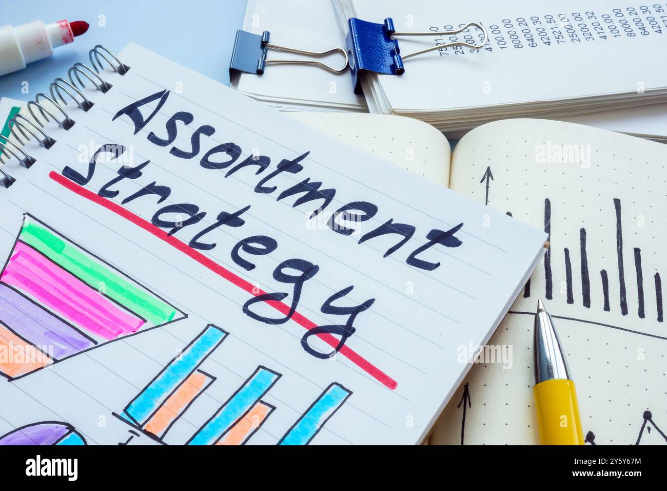 Notes on assortment strategy. Represents product diversity concept ...