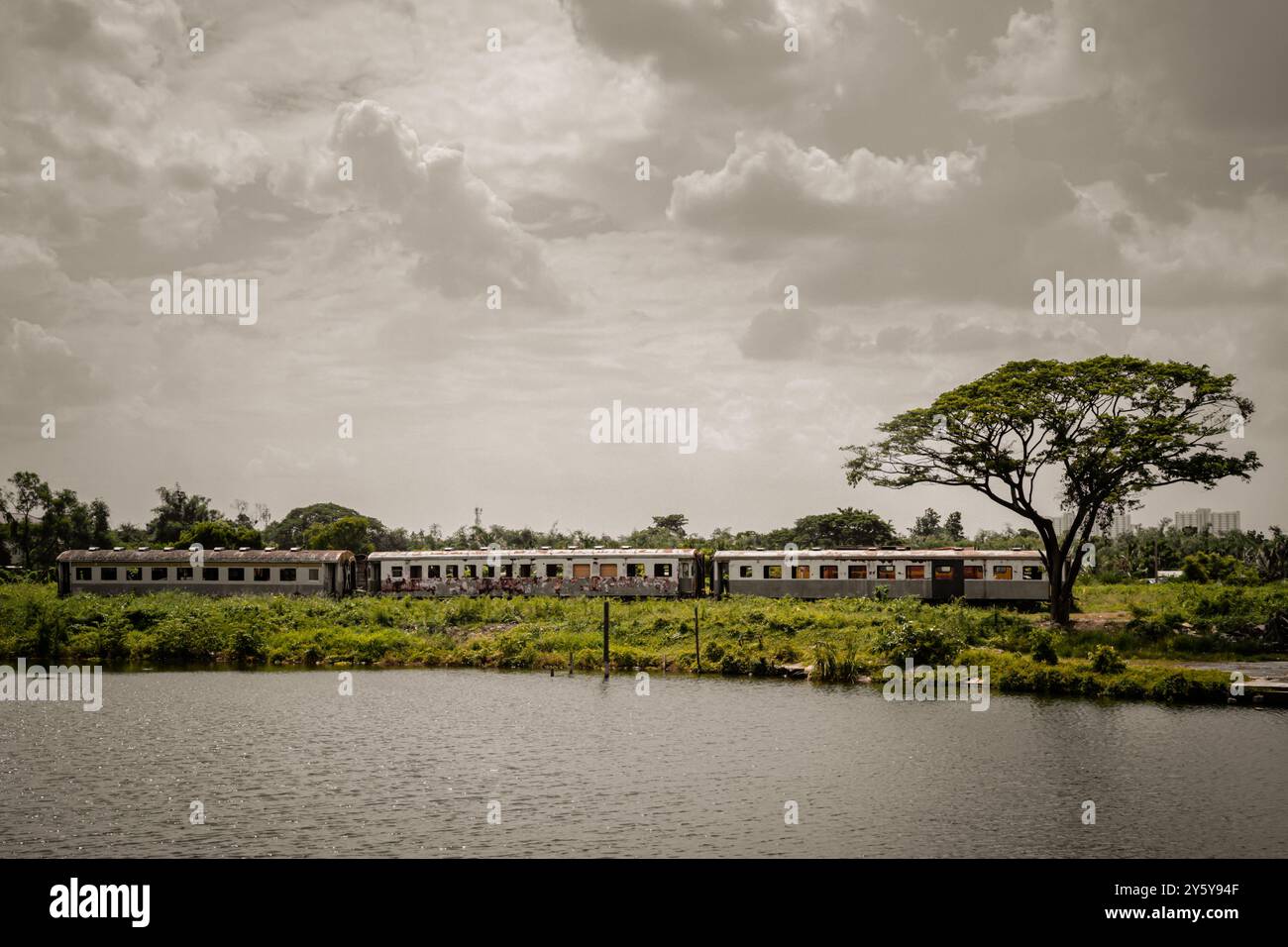 Bangkok, Thailand - May 28,2022 - View of vintage railroad container is ...