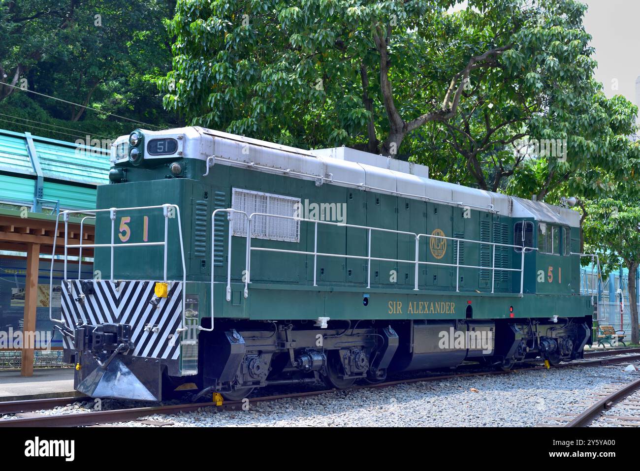 Diesel train engine in Hong Kong Railway Museum, Tai Po, Hong Kong ...