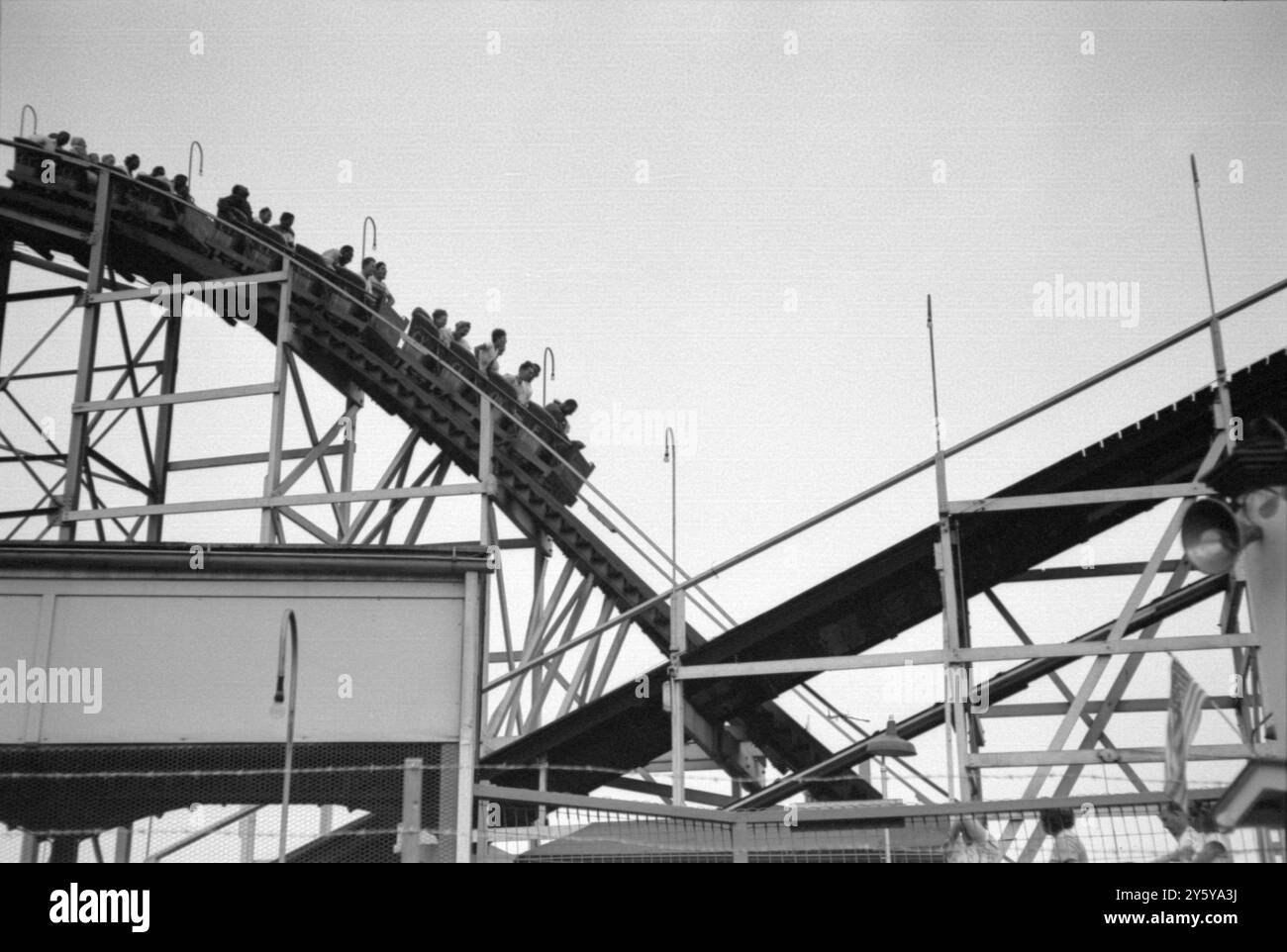 The World Famous Cyclone roller coaster at Coney Island Amusement Park ...