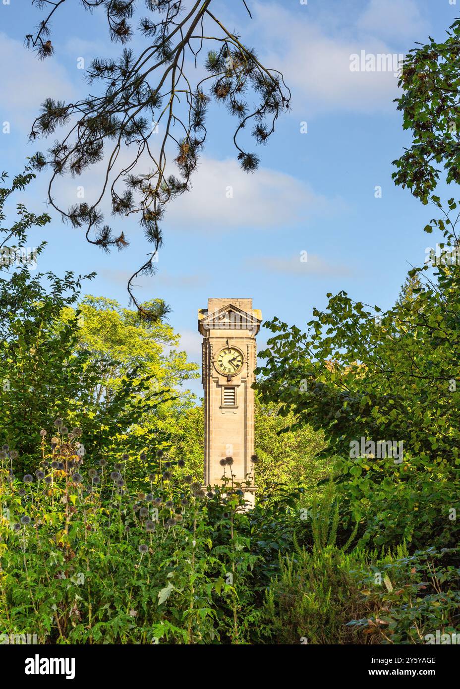 Clock Tower in Jephson Gardens, Leamington Spa, Warwickshire, UK Stock ...