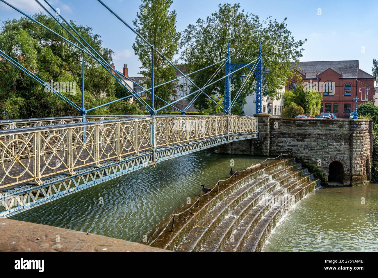 Mill Bridge in Jephson Gardens, Royal Leamington Spa, UK Stock Photo ...