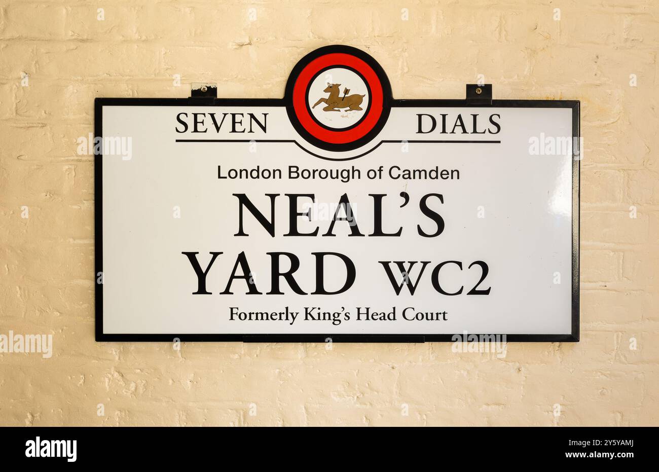 London, United Kingdom - April 29, 2024: Signboard of Neal's Yard, a ...