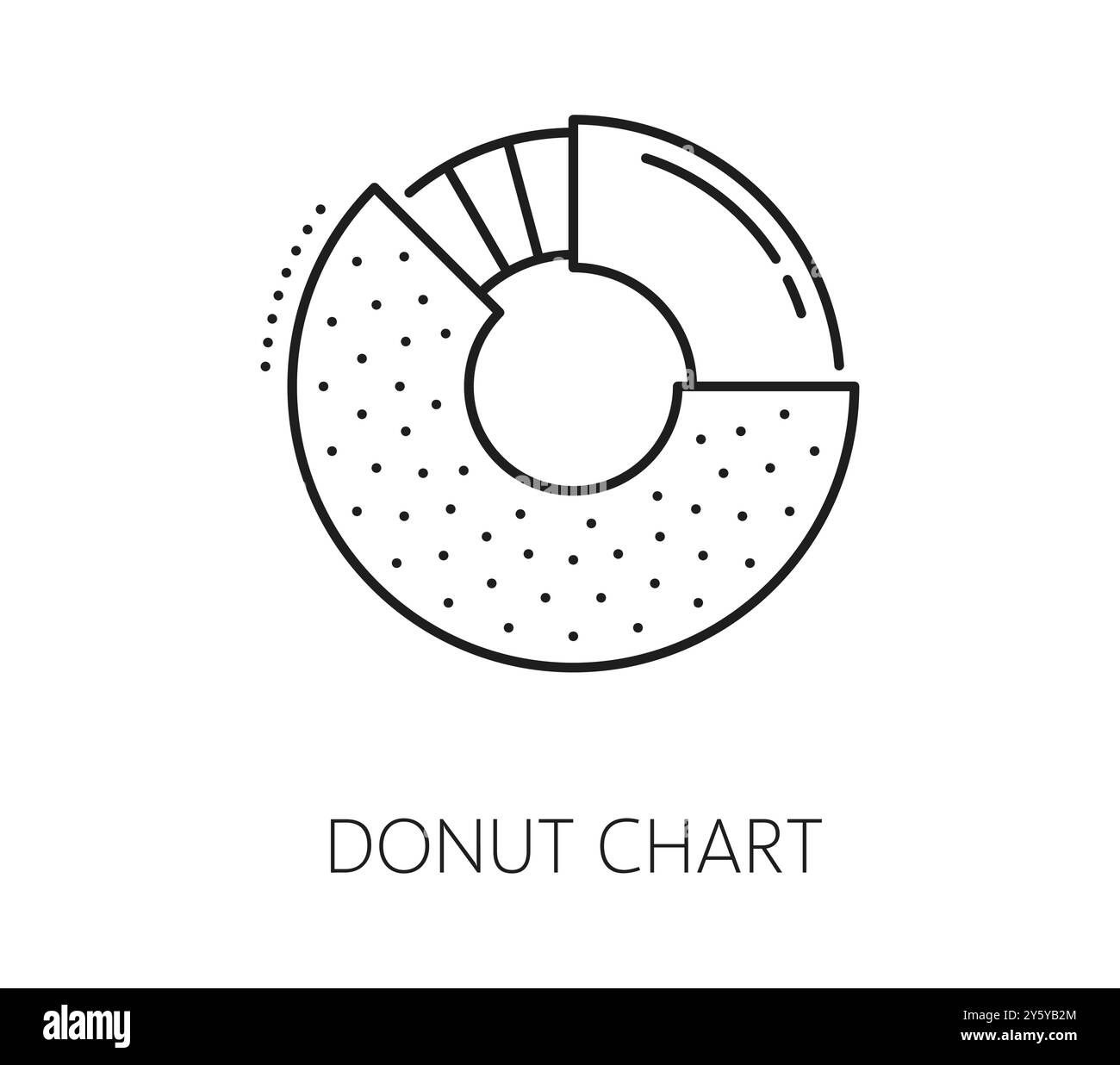 Donut chart vector icon Black and White Stock Photos & Images - Alamy