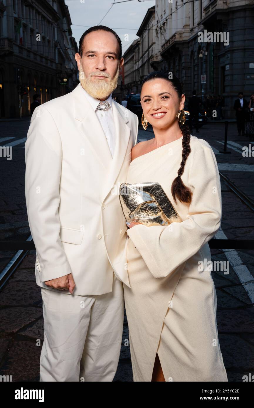 Italy. 22nd Sep, 2024. Salar Bicheranloo, Francesca Monaco Milan ...