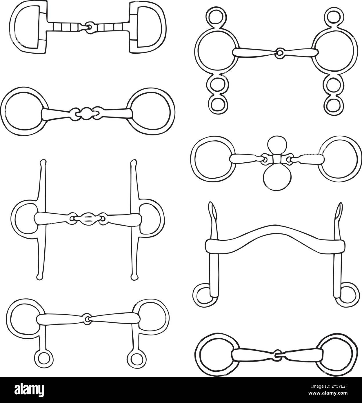 Horse bits Stock Vector Images - Alamy