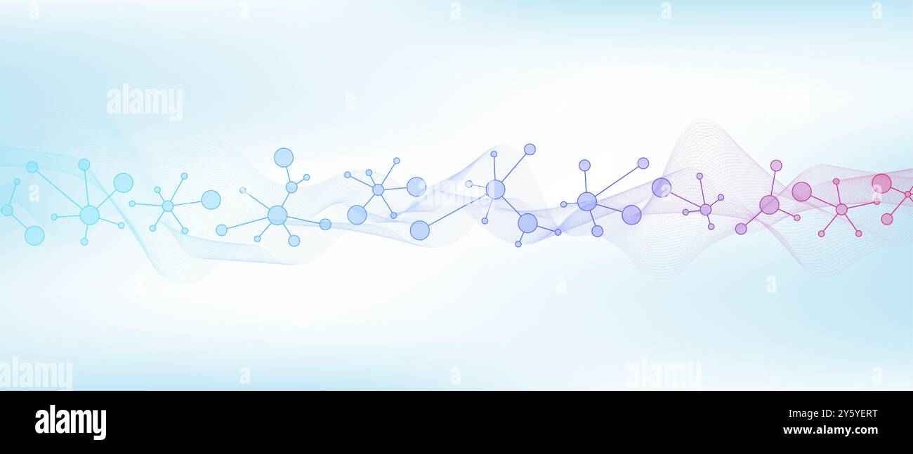 Molecular abstract structure background. Scientific vector illustration ...