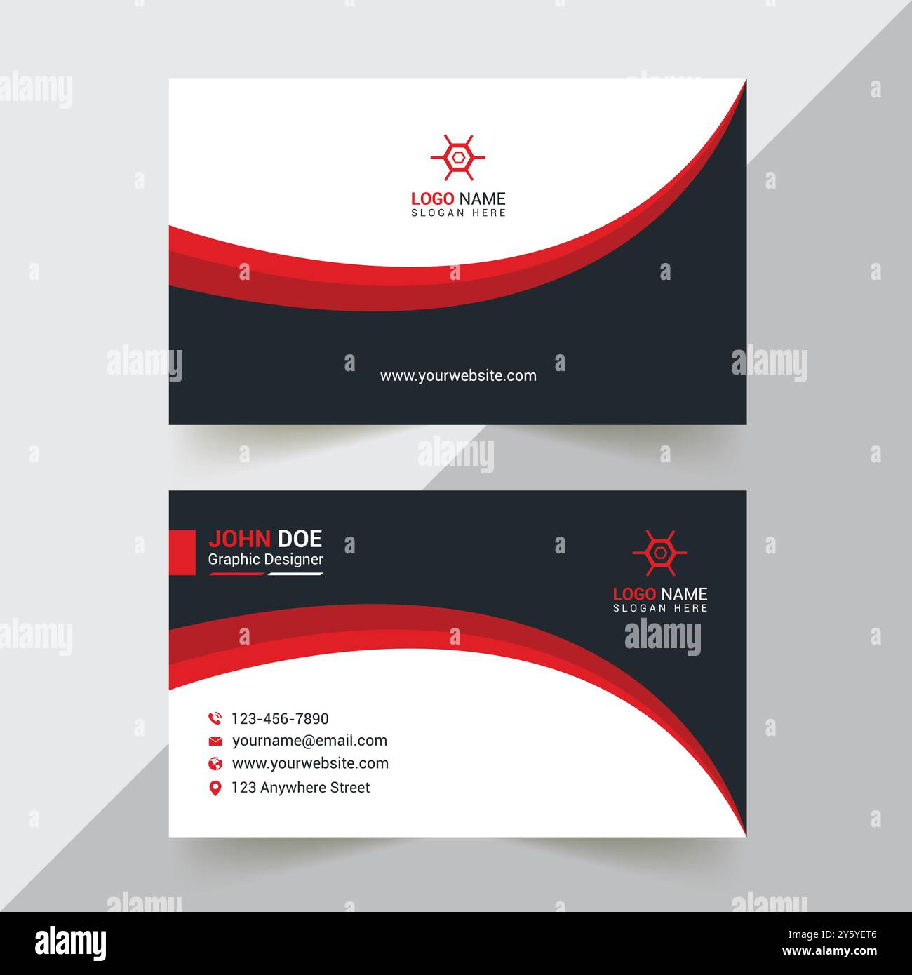 Business Card Design Template Stock Vector Image & Art - Alamy