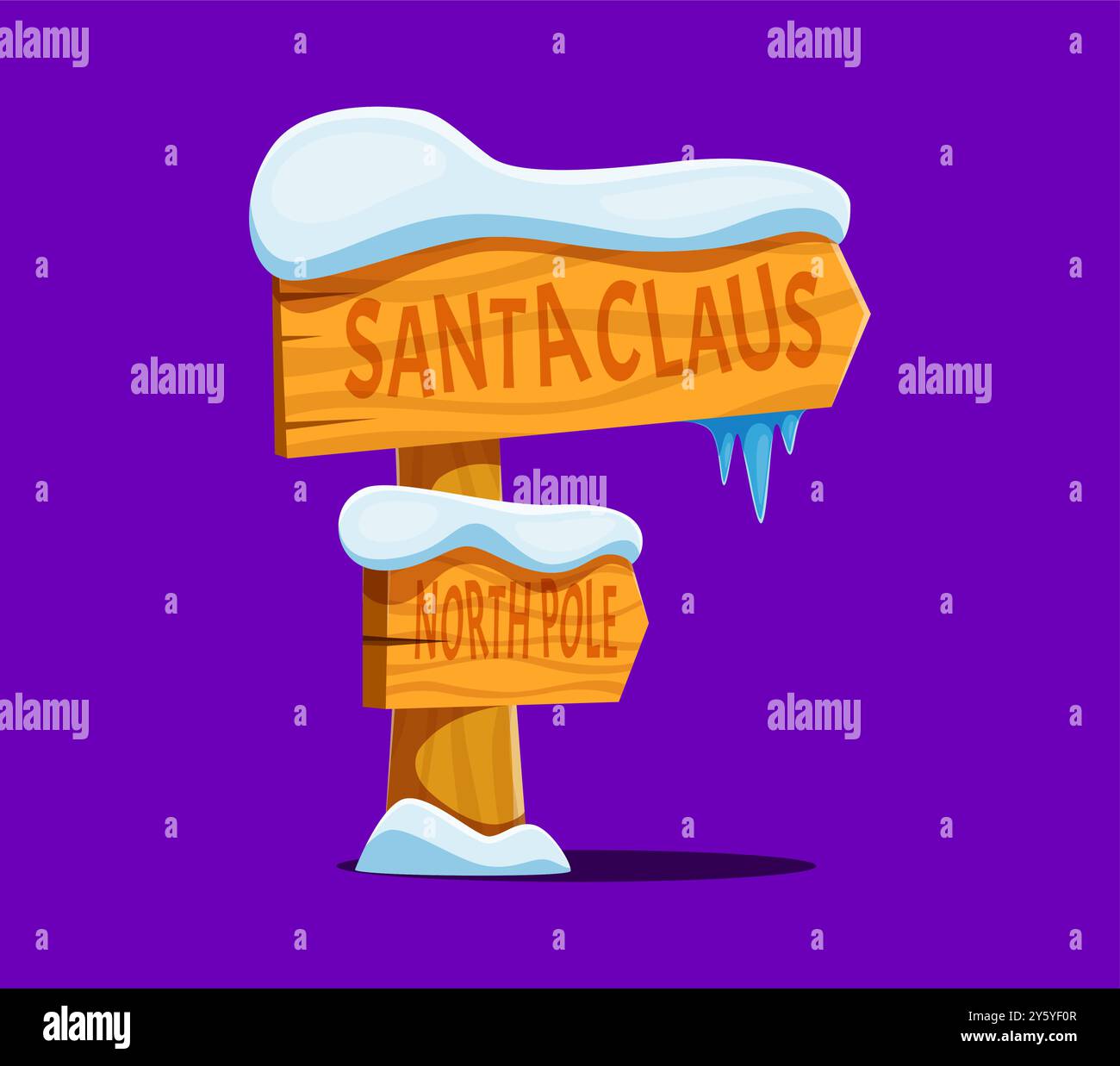 Christmas font or Xmas alphabet letter F as North Pole sign for Santa ...