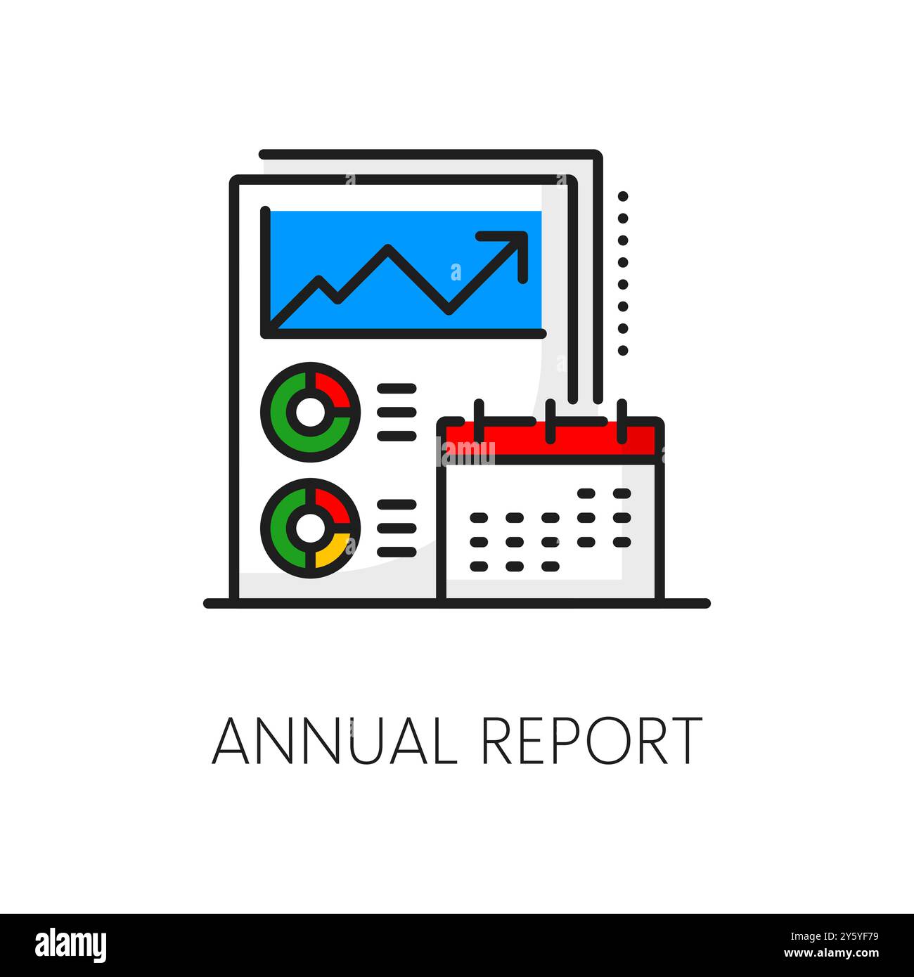 Color financial analysis, accounting, tax revenue and budget line icon ...