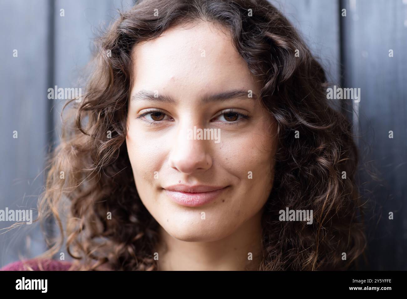 Attractive friendly smiling curly hair hi-res stock photography and ...