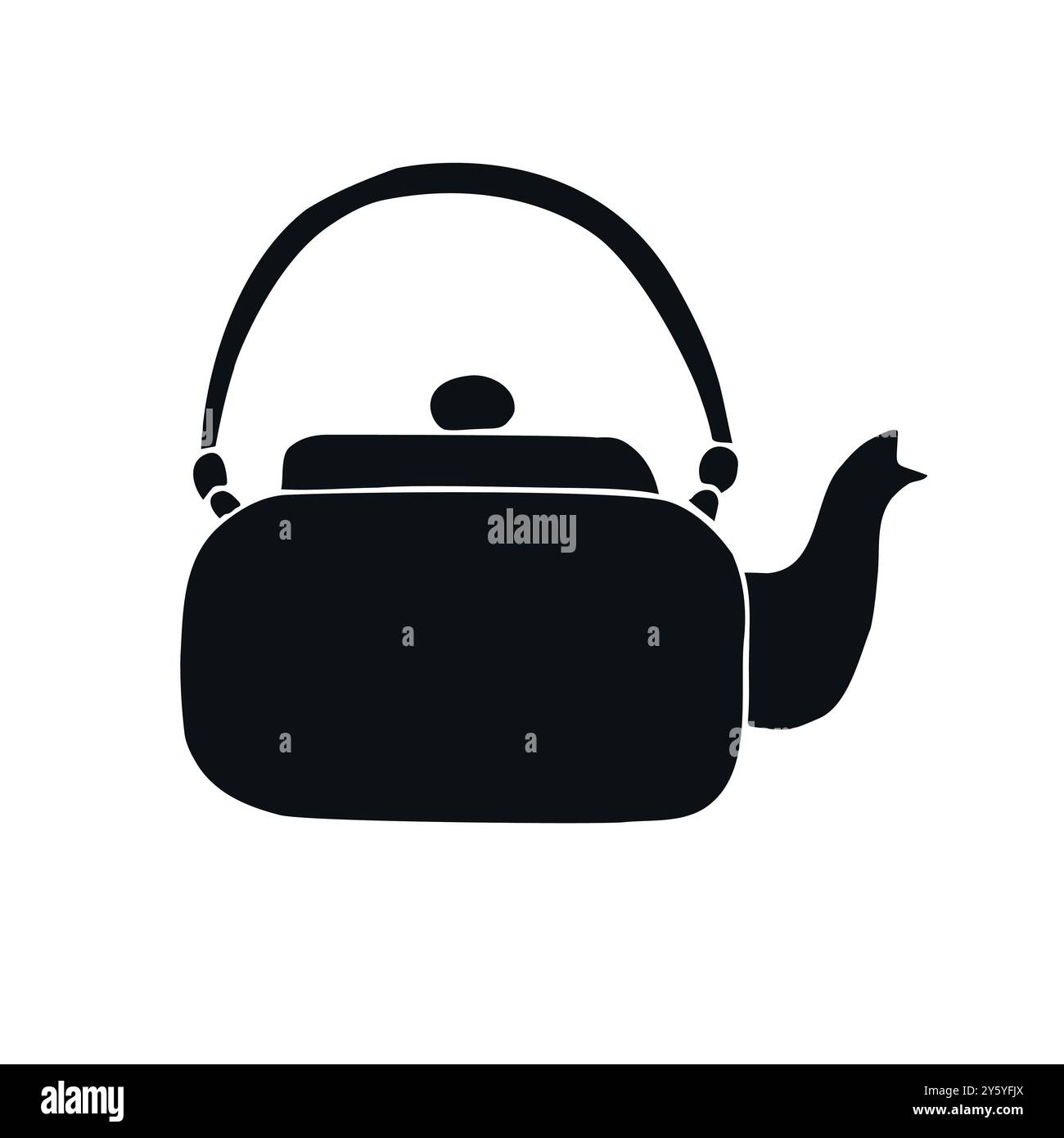 Vector hand drawn doodle sketch kettle isolated on white background ...