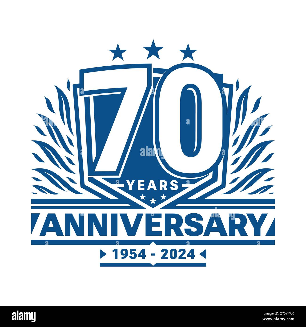 70 years anniversary celebration shield design template. 70th ...