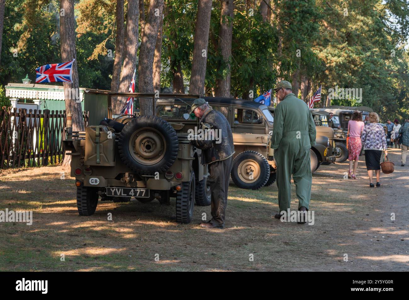 Holt, Norfolk, UK - SEPTEMBER 21 2024: Men dressed in 1940s infantry ...