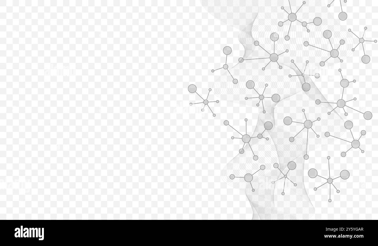 Molecular Abstract Structure Background Scientific Vector Illustration With Molecule Dna