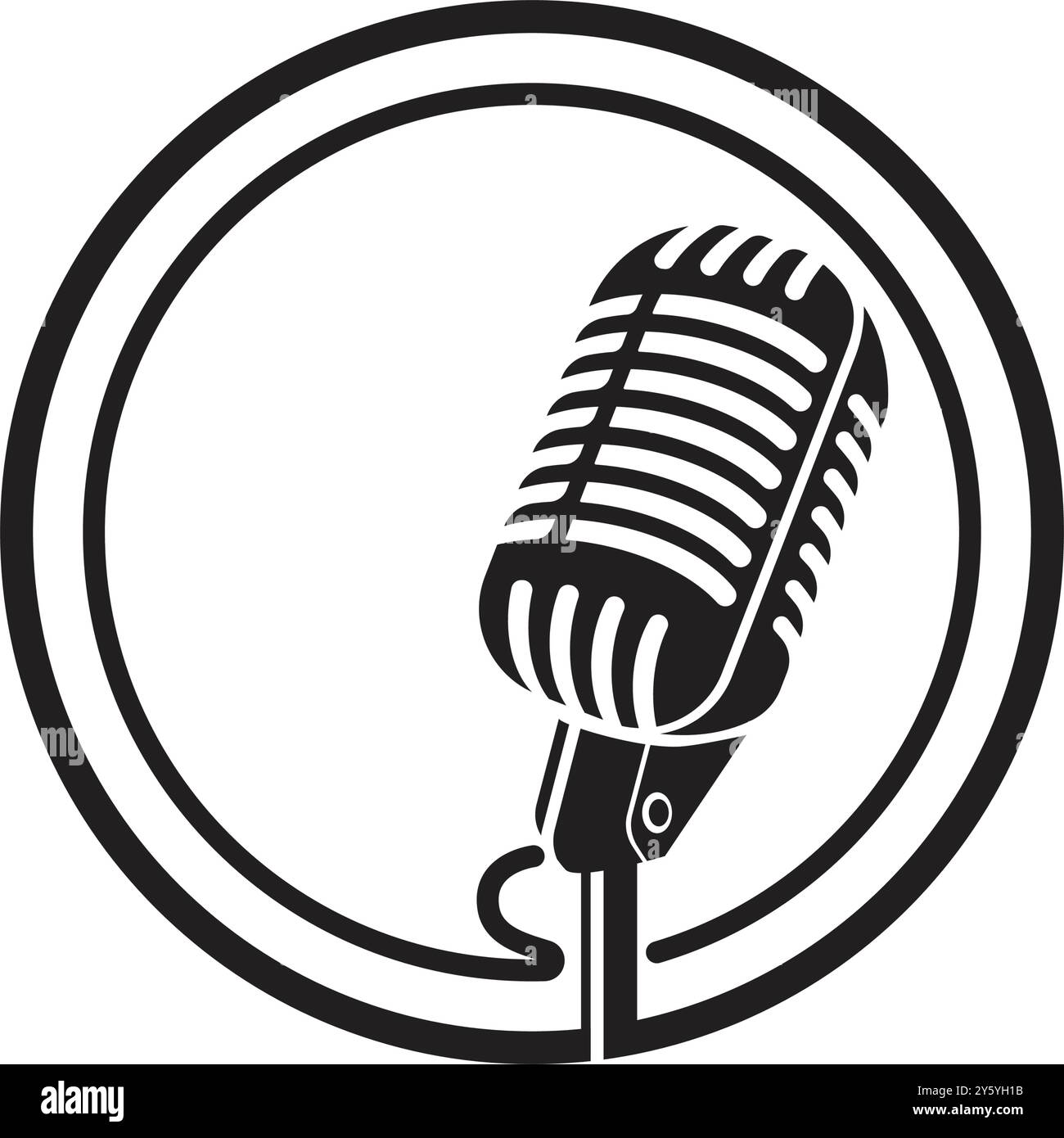 Vintage microphone Stock Vector Images - Alamy