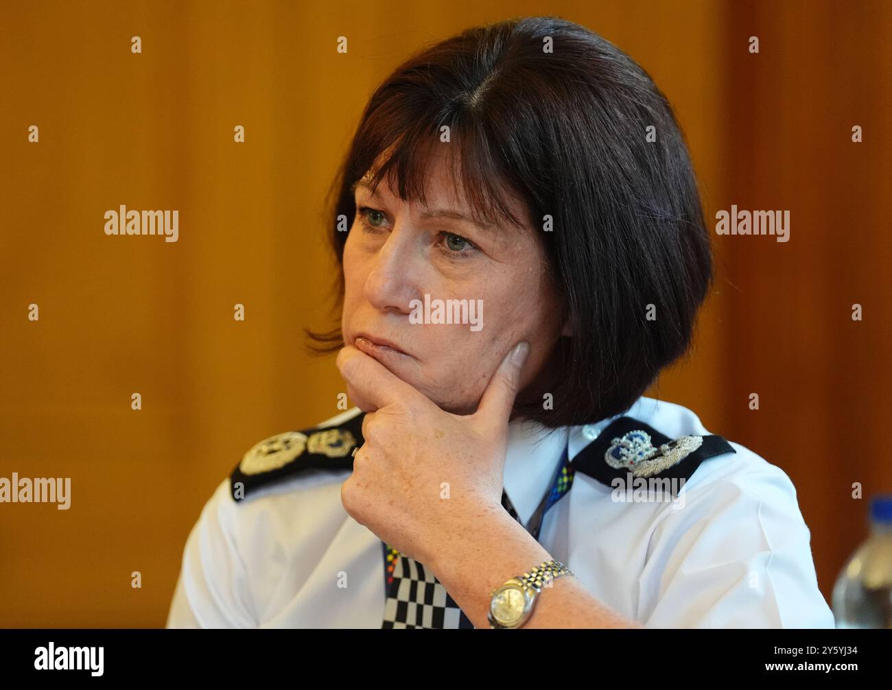 Police Scotland Chief Constable Jo Farrell briefing the media at Police ...