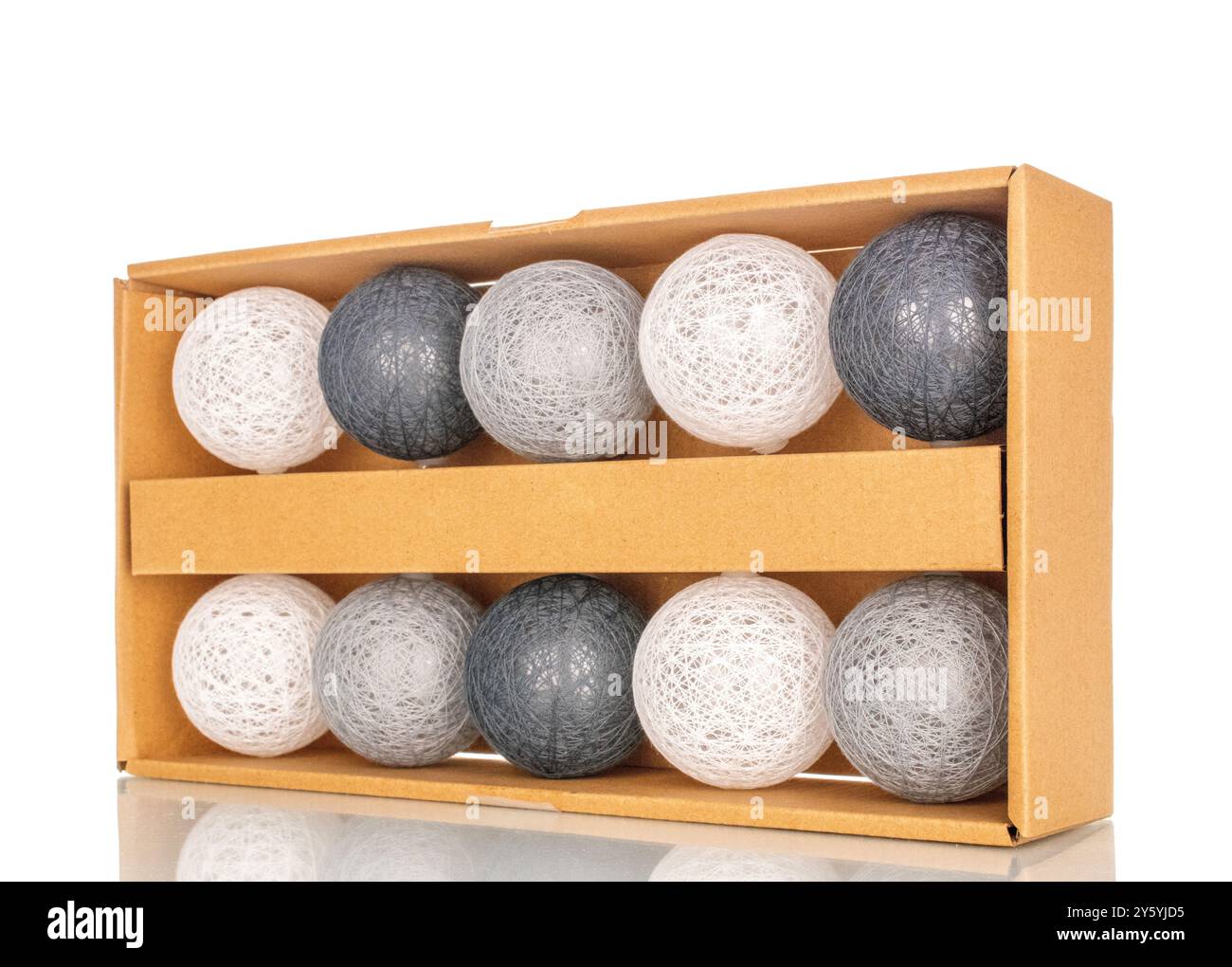 One electric, battery operated, garland with diode bulbs in a paper box ...