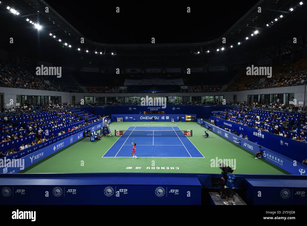 Chengdu, China. 22 September, 2024. Juncheng SHANG (CHN) vs Alexander BUBLIK (KAZ) during the ...
