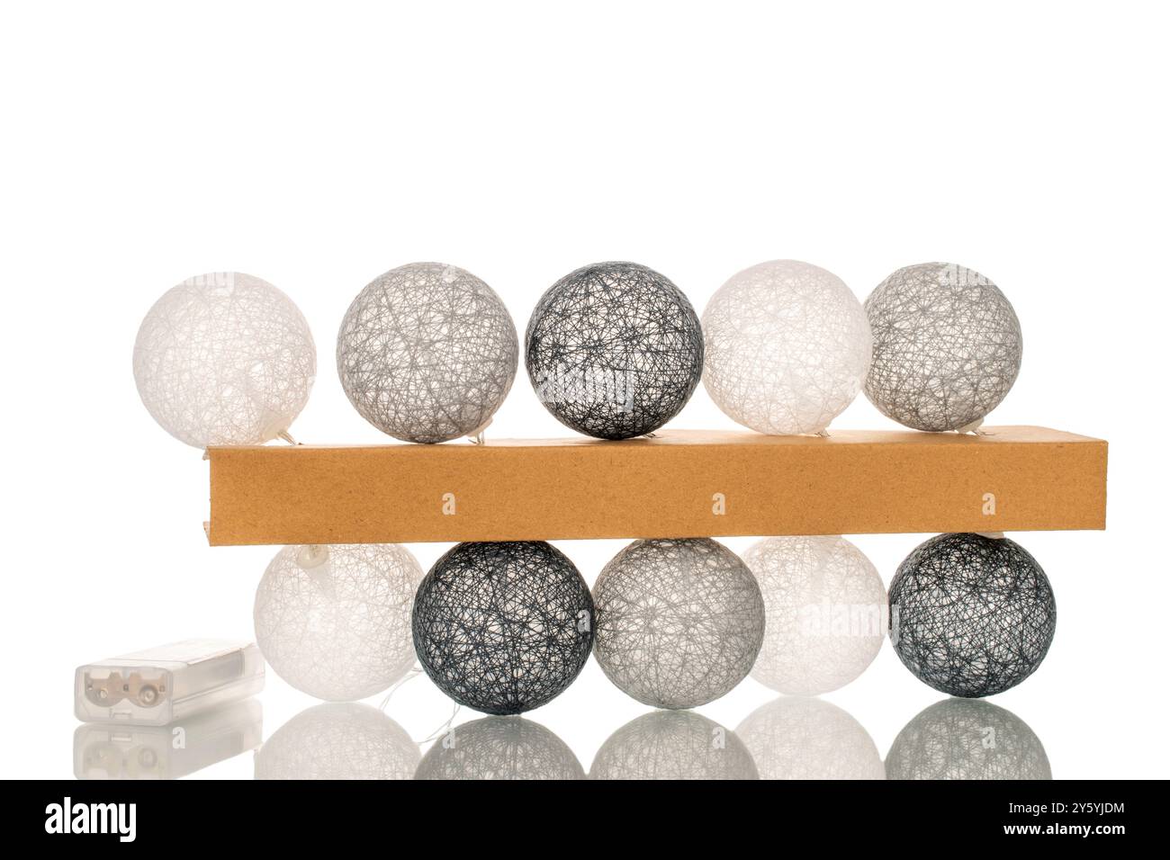 One electric, battery operated, garland with diode bulbs in a paper box ...