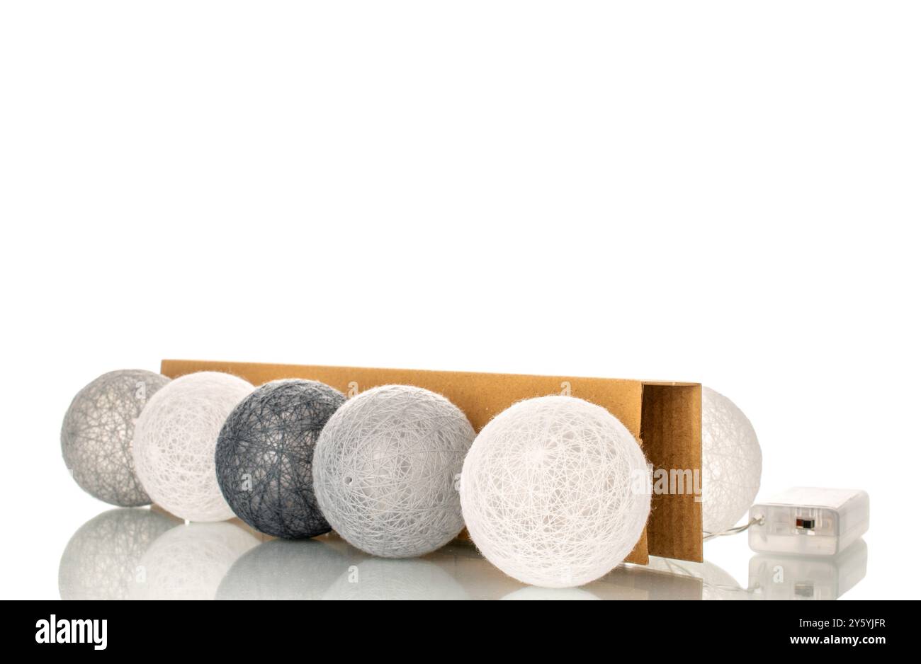 One electric, battery operated, garland with diode bulbs in a paper box ...