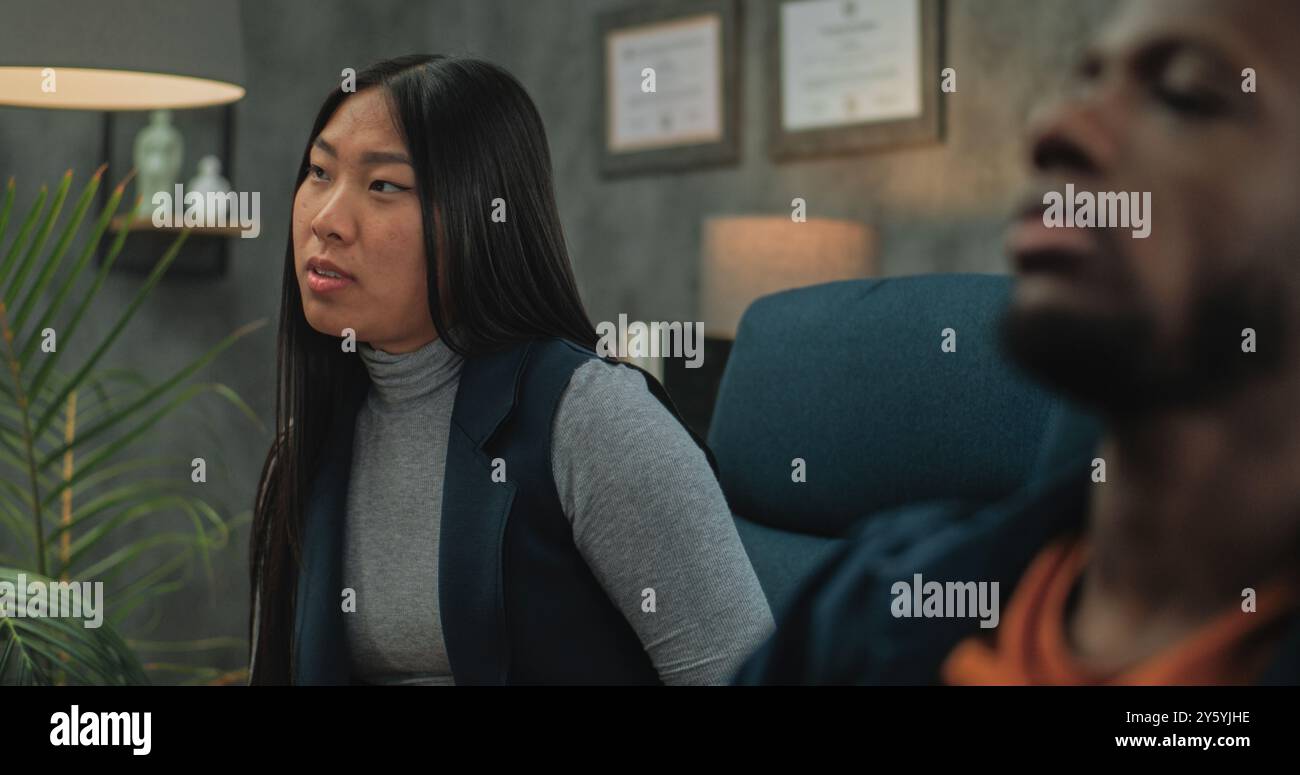 Unfocused close up woman psychologist hi-res stock photography and ...