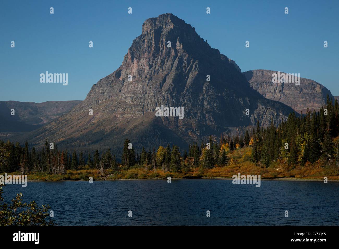 Sinopah (kit fox in Blackfeet language) Mountain above Pray Lake ...