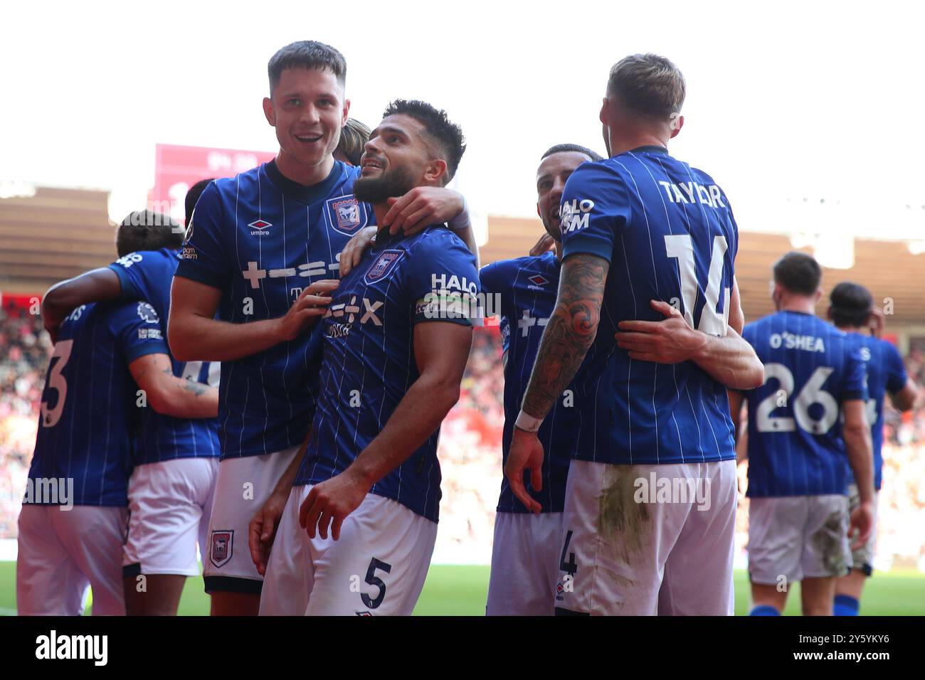 Sam Morsy of Ipswich Town celebrates after scoring the equalising goal ...