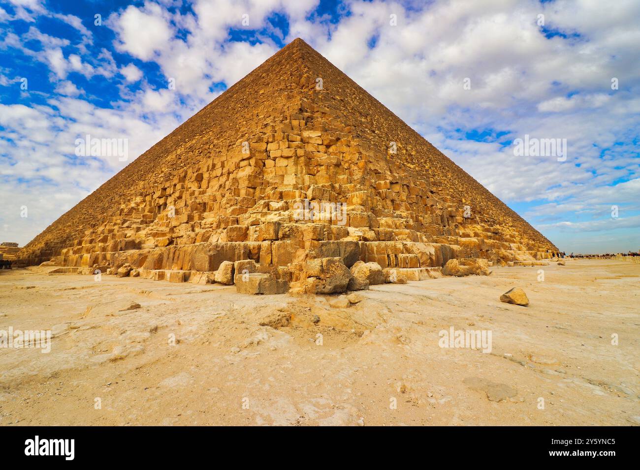 Magnificent view of the Great Pyramid of Khufu built in 2600 BC for the ...