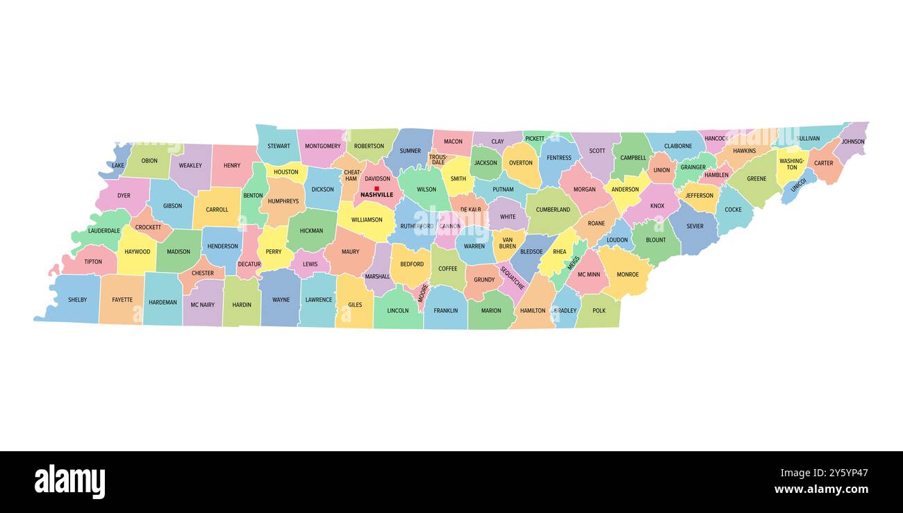 Political Map Of Tennessee