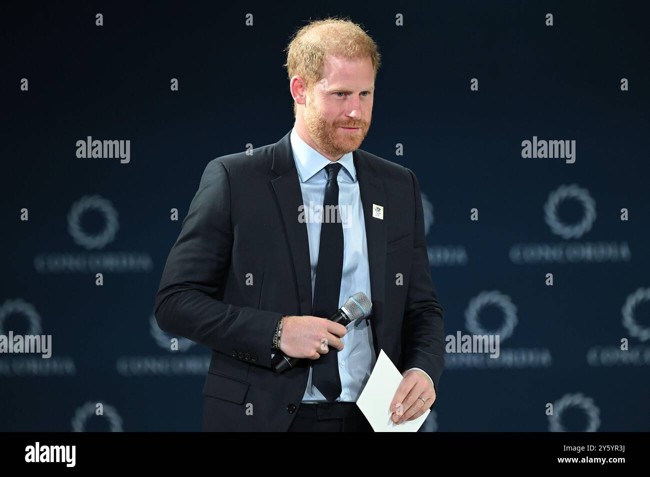 New York, USA. 23rd Sep, 2024. Prince Harry, Duke of Sussex attends the ...