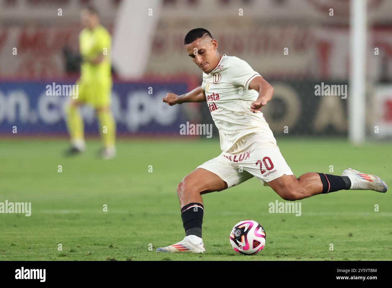 Lima, Peru. 23rd Sep, 2024. Alex Valera of Universitario de Deportes ...