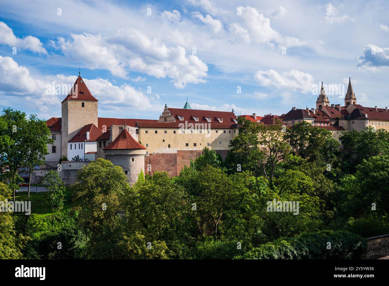 Views of Prague Castle from Queen Anne's Summer Palace, Prague Stock ...